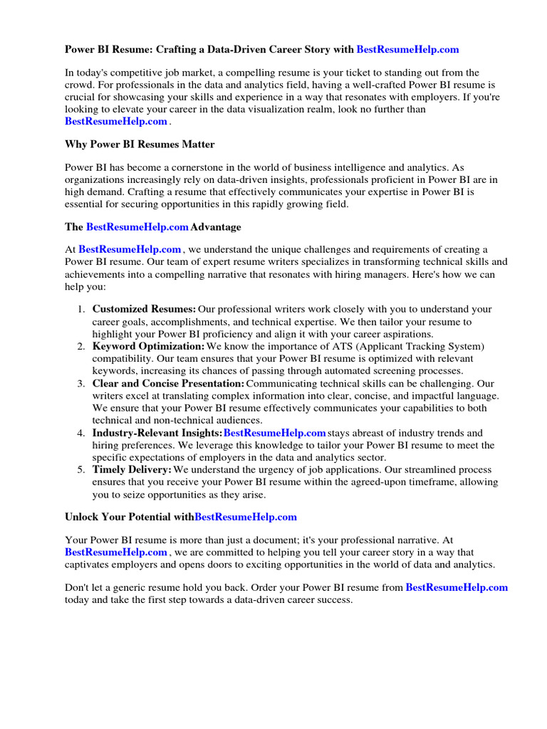 Power Bi Resume | PDF | Résumé | Business Intelligence Power Bi Resume | PDF | Résumé | Business Intelligence