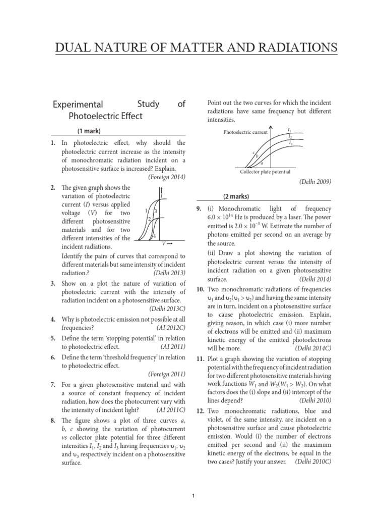 Dual Nature Updated PDF | PDF | Photoelectric Effect | Photon