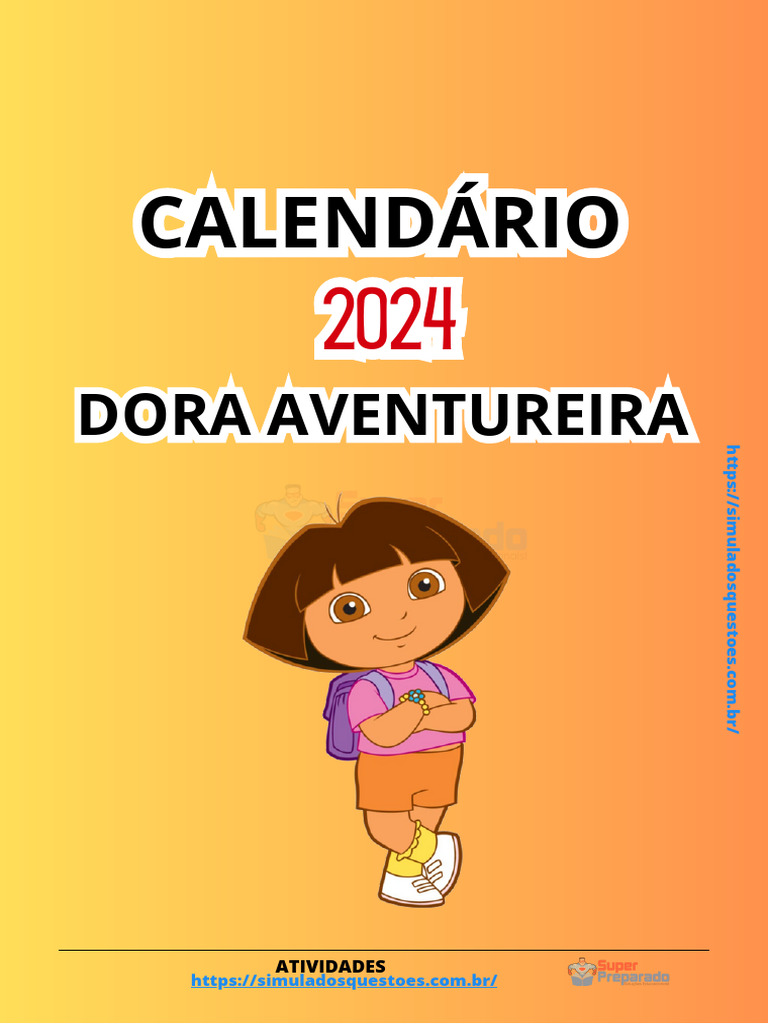 Calendário 2024 - Dora Aventureira | PDF