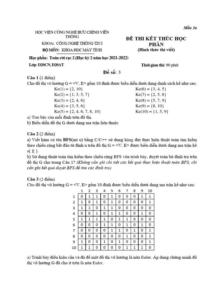 DeThiTRR2 De3 Rev | PDF