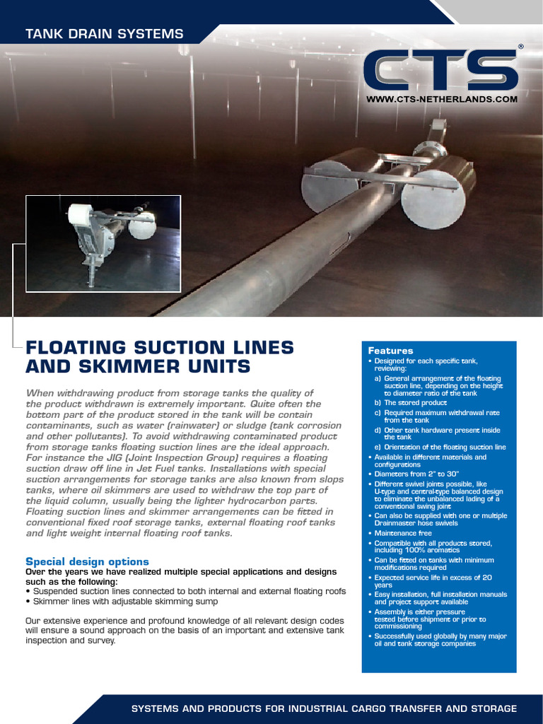 Floating Suction Lines and Skimmer Units: Tank Drain Systems | PDF | Chemical Substances ...