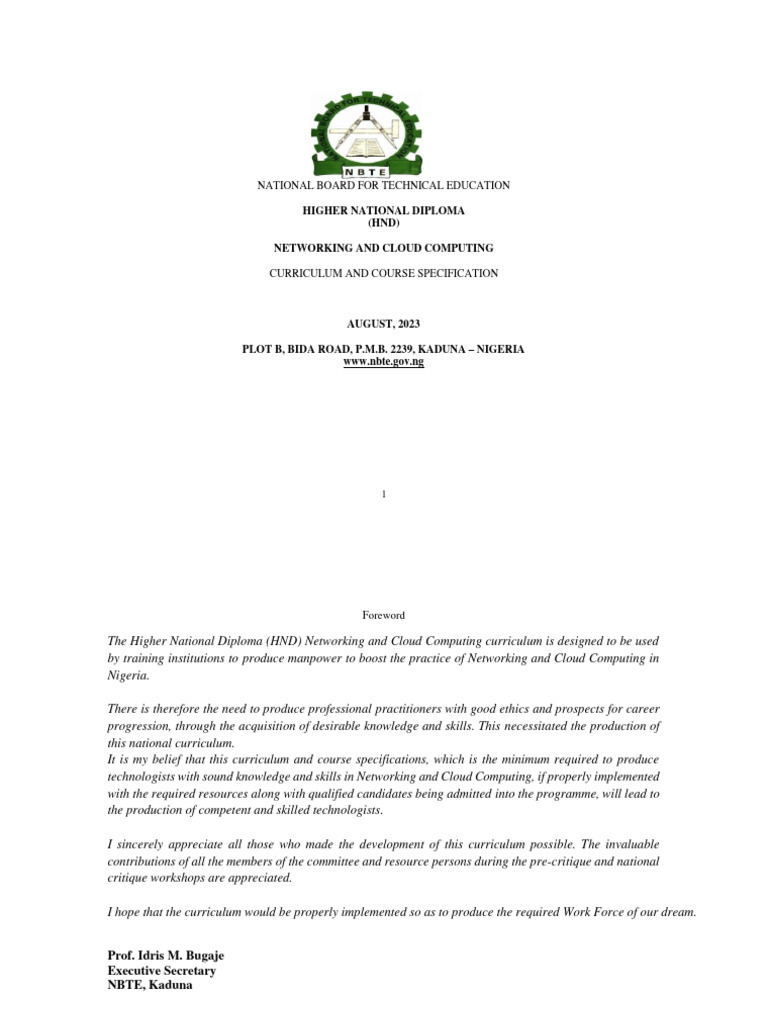 HND Networking and Cloud Computing (NCC) | Download Free PDF | I Pv6 | Computer Network