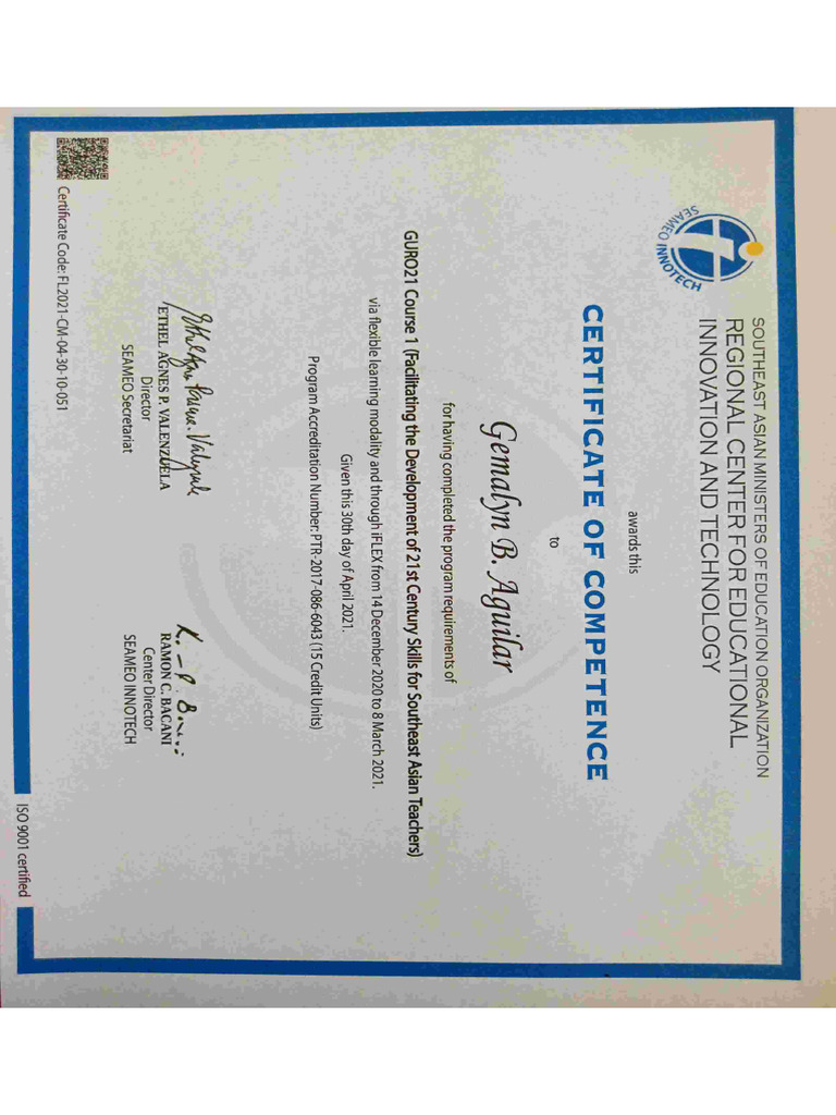 Certificate of Competence | PDF