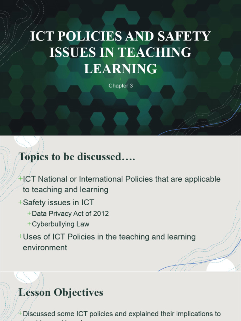 Chapter 3 - Ict Policies and Safety Issues in Teaching Learning | PDF | Internet Privacy | Http ...