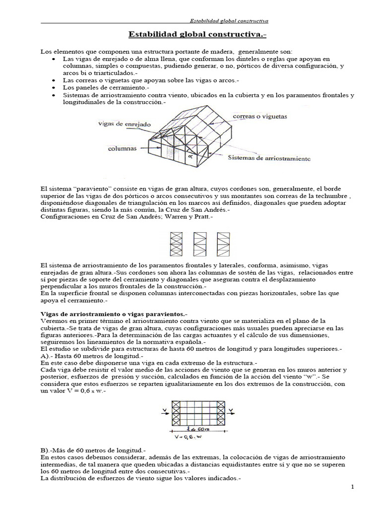 Estabilidad Global Constructiva | PDF | Viga (Estructura) | Techo