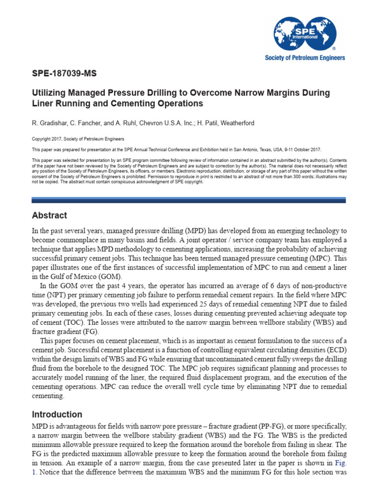 Utilizing Managed Pressure Drilling To Overcome Narrow Margins During ...