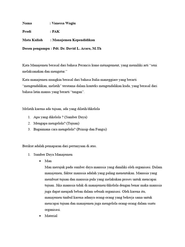 Dokumen Vanes | PDF | Karier & Perkembangan | Bisnis