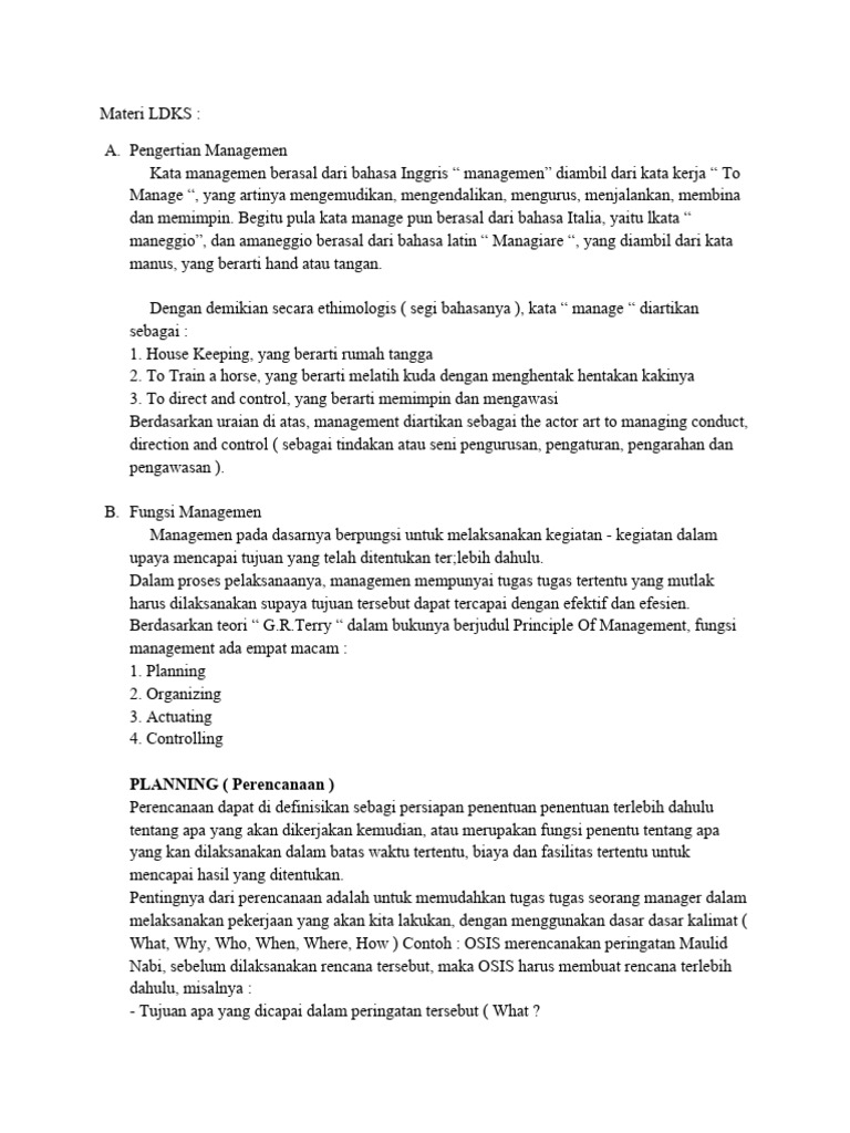 Materi LDKS Pak Bobi | PDF