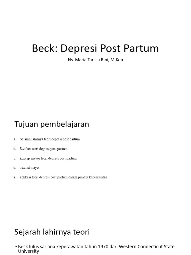 Teori Depresi Post Partum | PDF