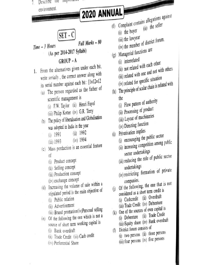 BSM Sample Paper 2020 | PDF