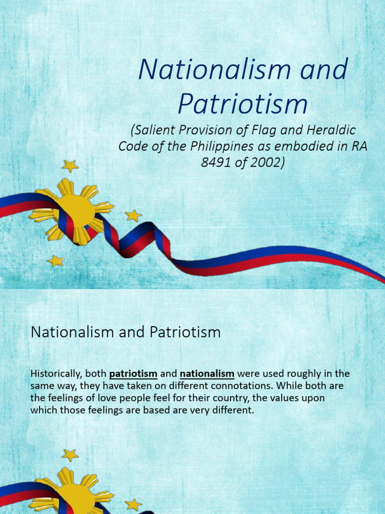 Nationalism and the Philippine Flag Code | PDF | Flag | Symbols