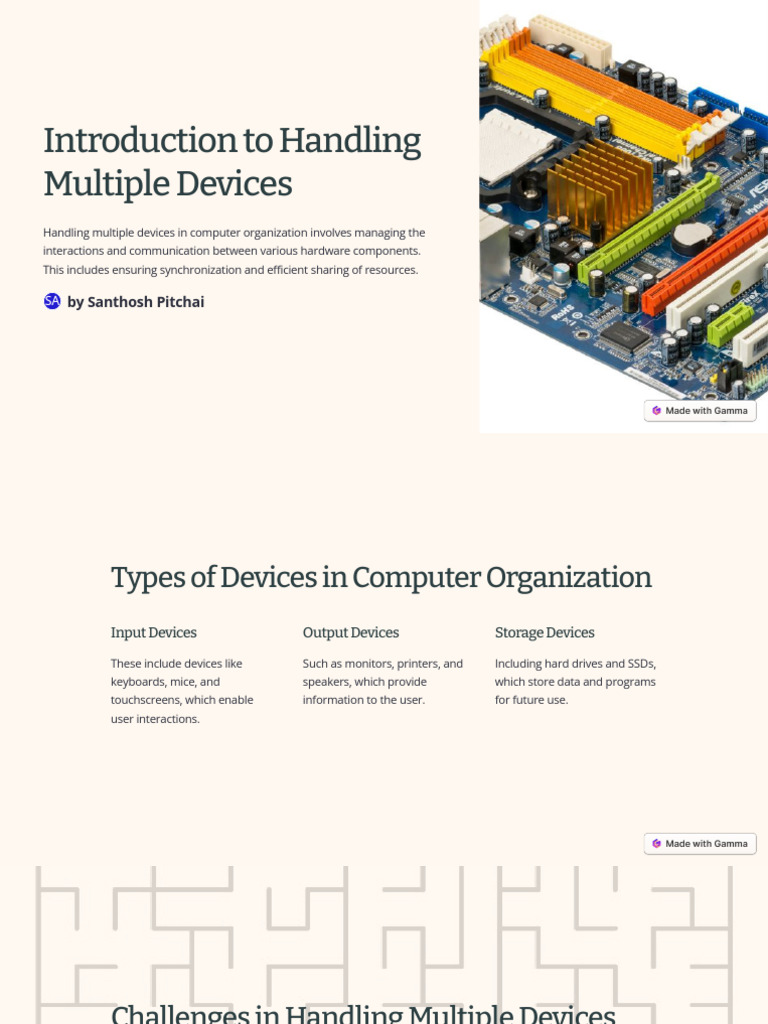 Introduction To Handling Multiple Devices: by Santhosh Pitchai | Download Free PDF | Computer ...