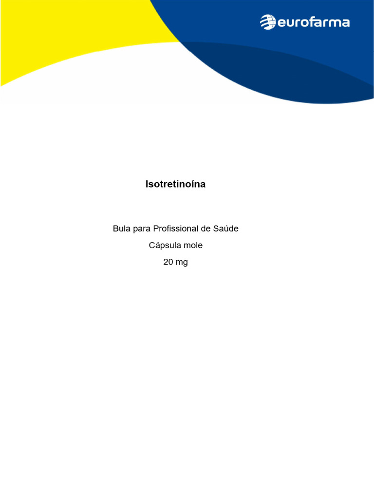 Bula Isotretinoina | PDF | Gravidez | Anticoncepcionais