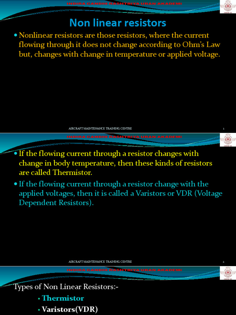 Non Linear Resistors | Download Free PDF | Electrical Resistance And ...