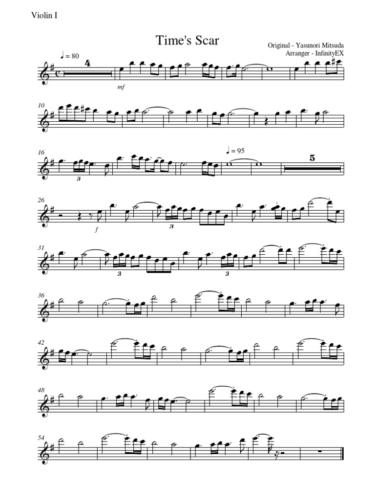 Chrono Cross - Time's Scar (Violin I) | PDF | Video Game Franchises ...