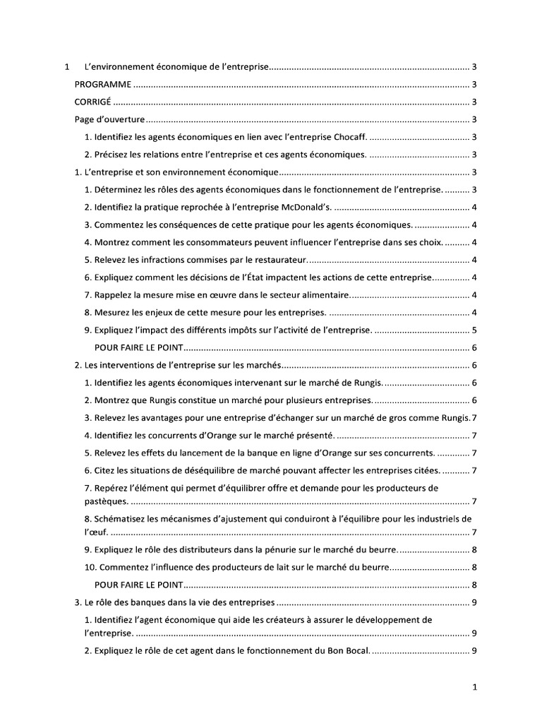 CEJM - Th01 Chap01 Cours Corrigé Synthèse Plan | PDF
