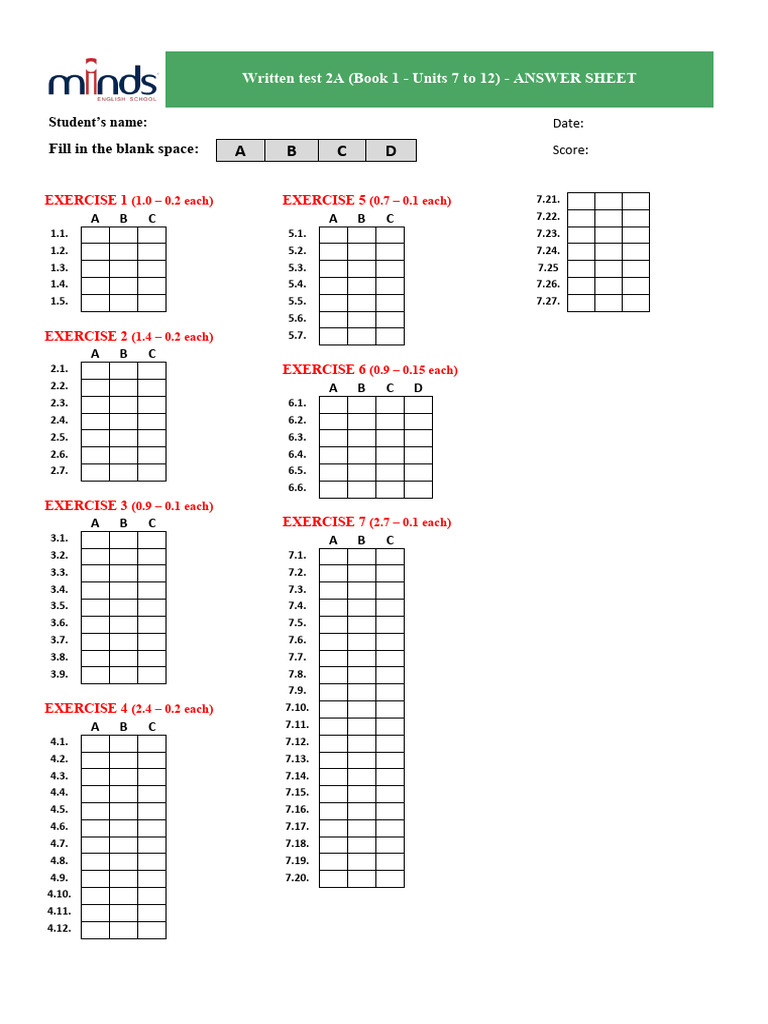 Written Test 2A | PDF