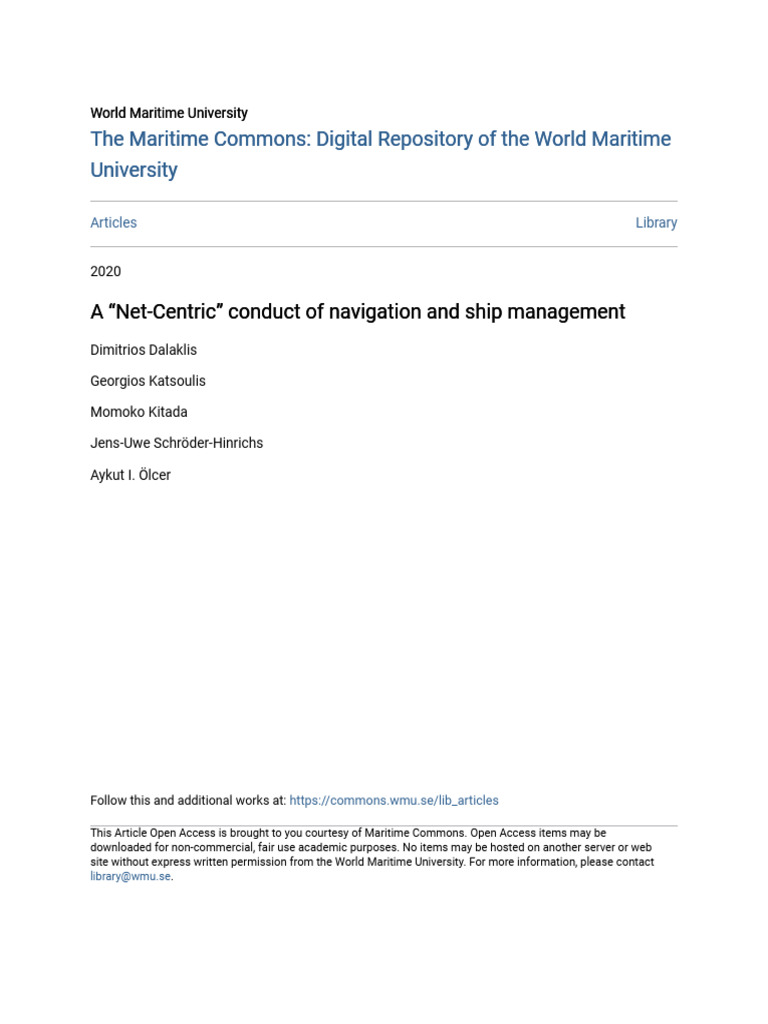 A - Net-Centric - Conduct of Navigation and Ship Management | PDF ...