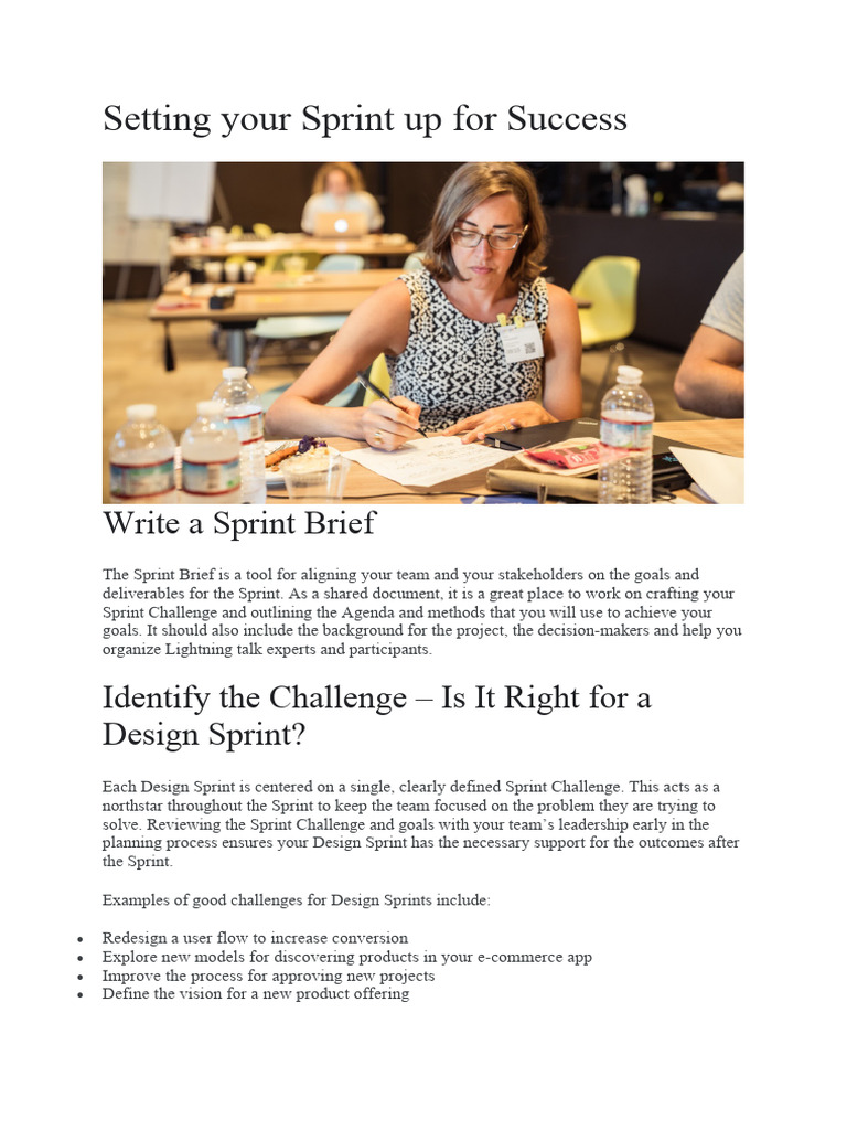 How To Plan Design Sprint | PDF | Cognition | Cognitive Science