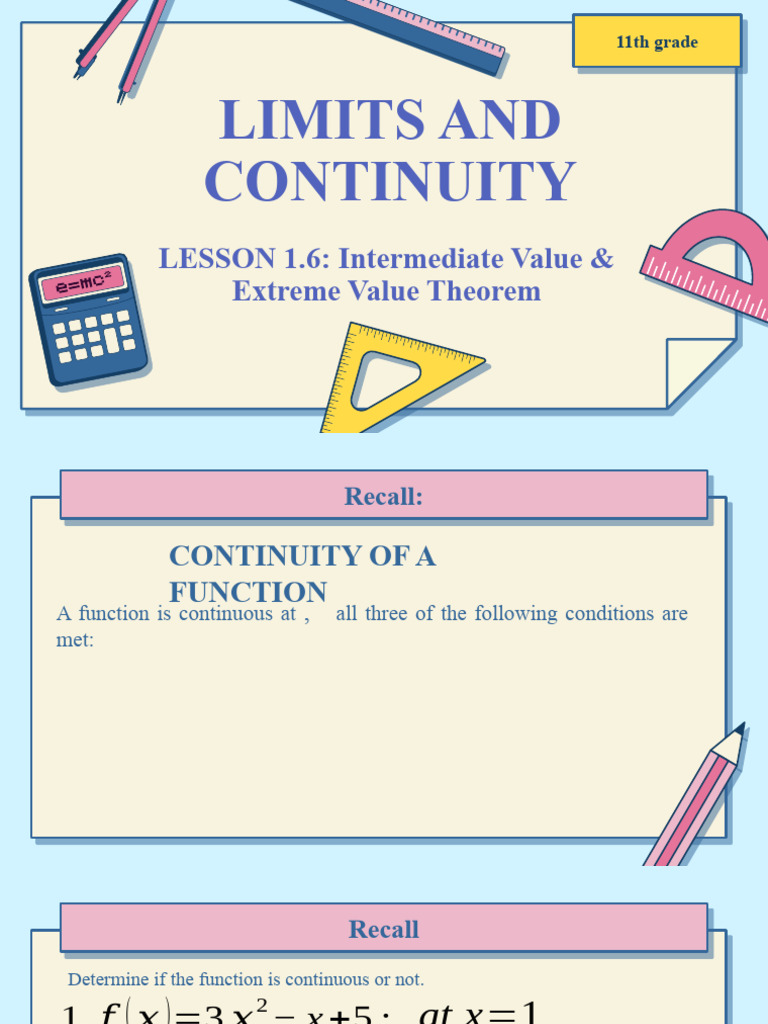 Final Intermediate-Value-Extreme-Value-Theorem | PDF | Zero Of A Function | Continuous Function