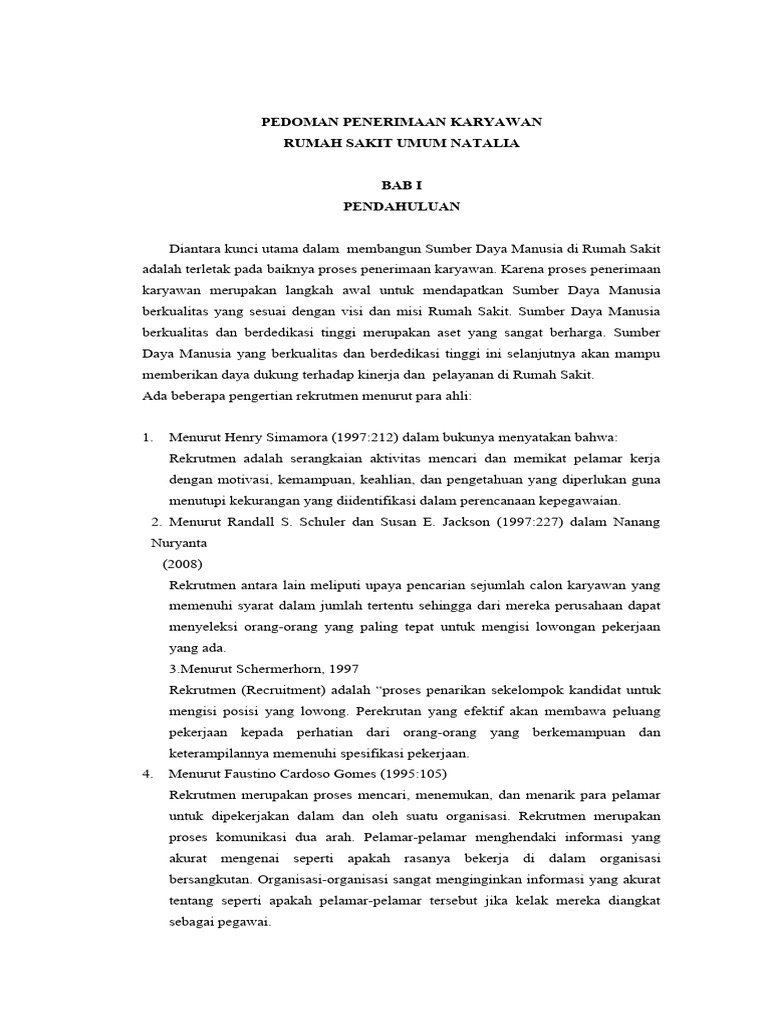 SDH D Print Heni) Pedoman Penerimaan Karywan | PDF