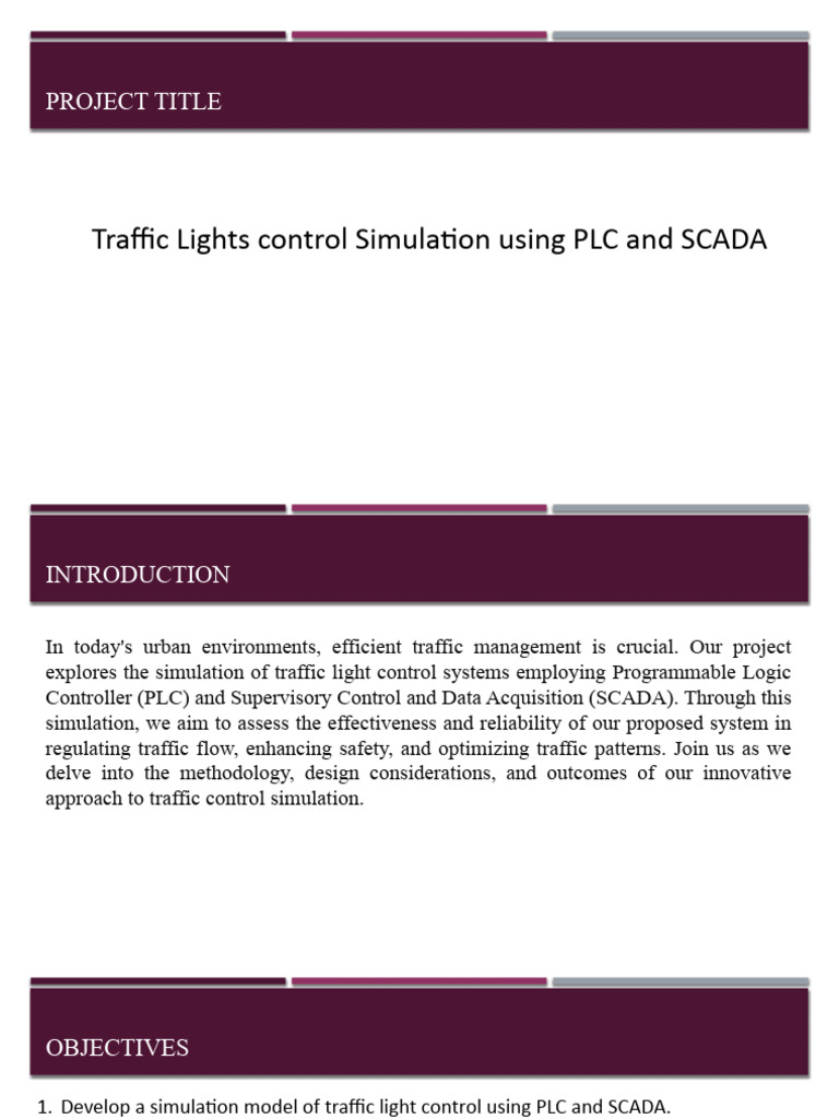 Traffic Control Simulation Using PLC and SCADA | PDF | Simulation | Scada