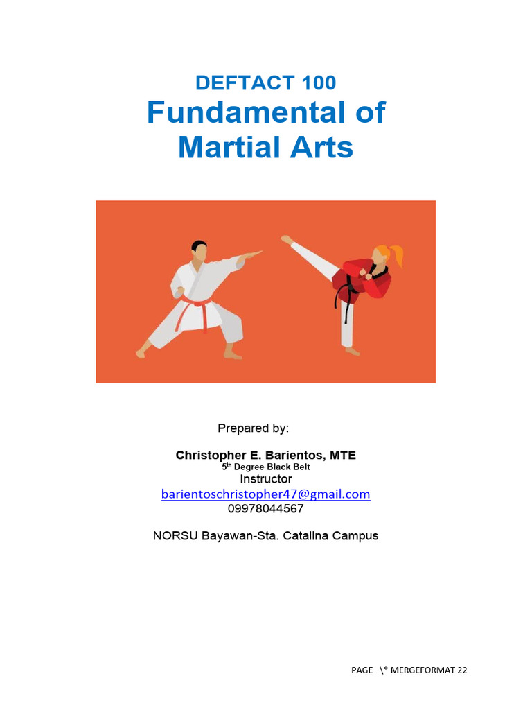 Deftact 100 Module 03sept.2022 | PDF | Karate | Individual Sports