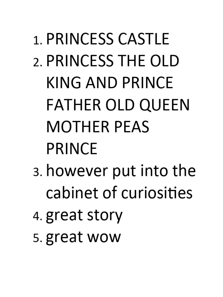 Princess Castle Story Overview | PDF | Classics