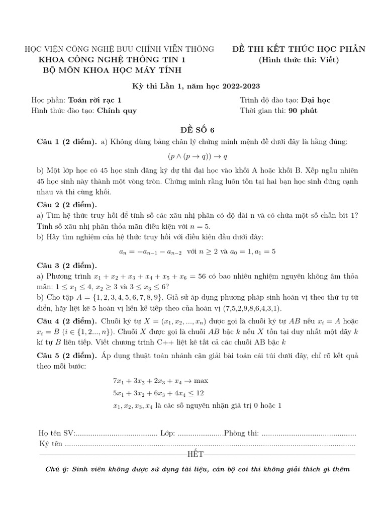 TRR1 HKI 2022 2023 De6 | PDF