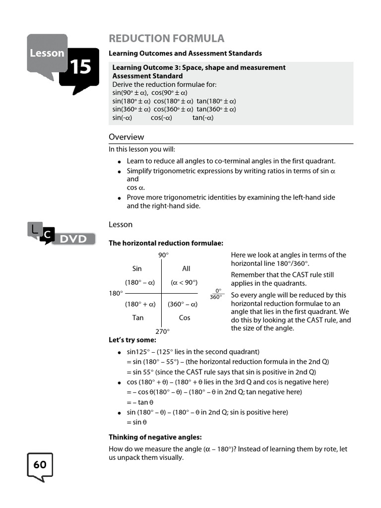 Trig Reduction for Math Students | PDF
