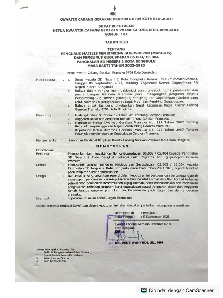 SK Pramuka | PDF