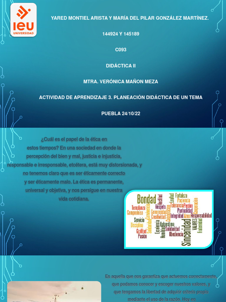 Presentación Act. 3 Didáctica II | PDF | Enseñando | Modificación de comportamiento
