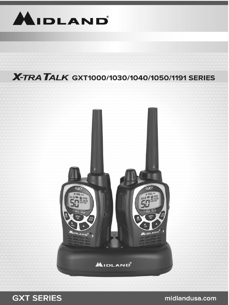 Midland GXT1000 Radio User Manual | PDF | Battery Charger | Electrical ...