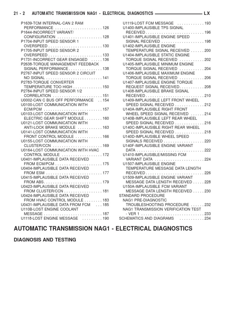 Nag1 21-2 | PDF | Automatic Transmission | Voltage