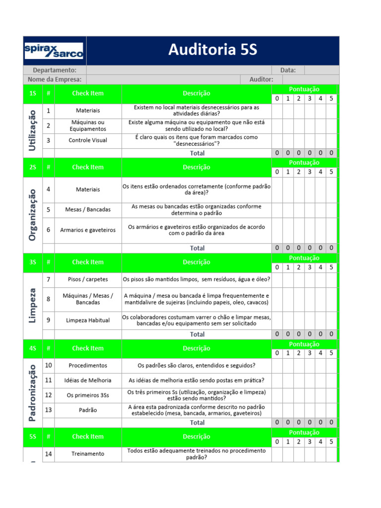 Modelo-de-Auditoria-5S | PDF