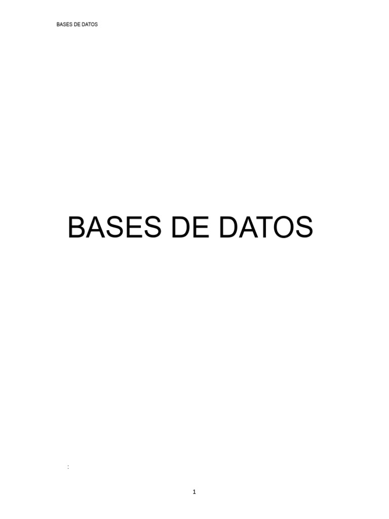 Introducción A Las Base de Datos | PDF | Bases de datos | Objeto (informática)
