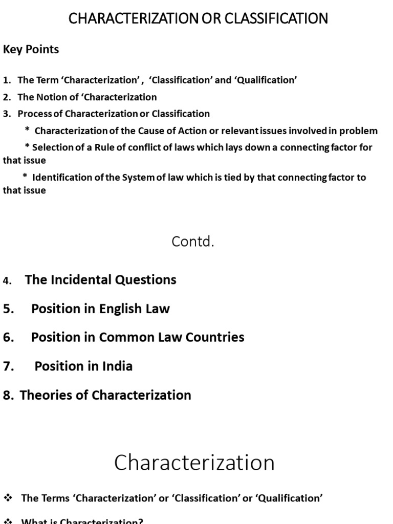 Characterization in Private International Law | PDF | Cultural ...