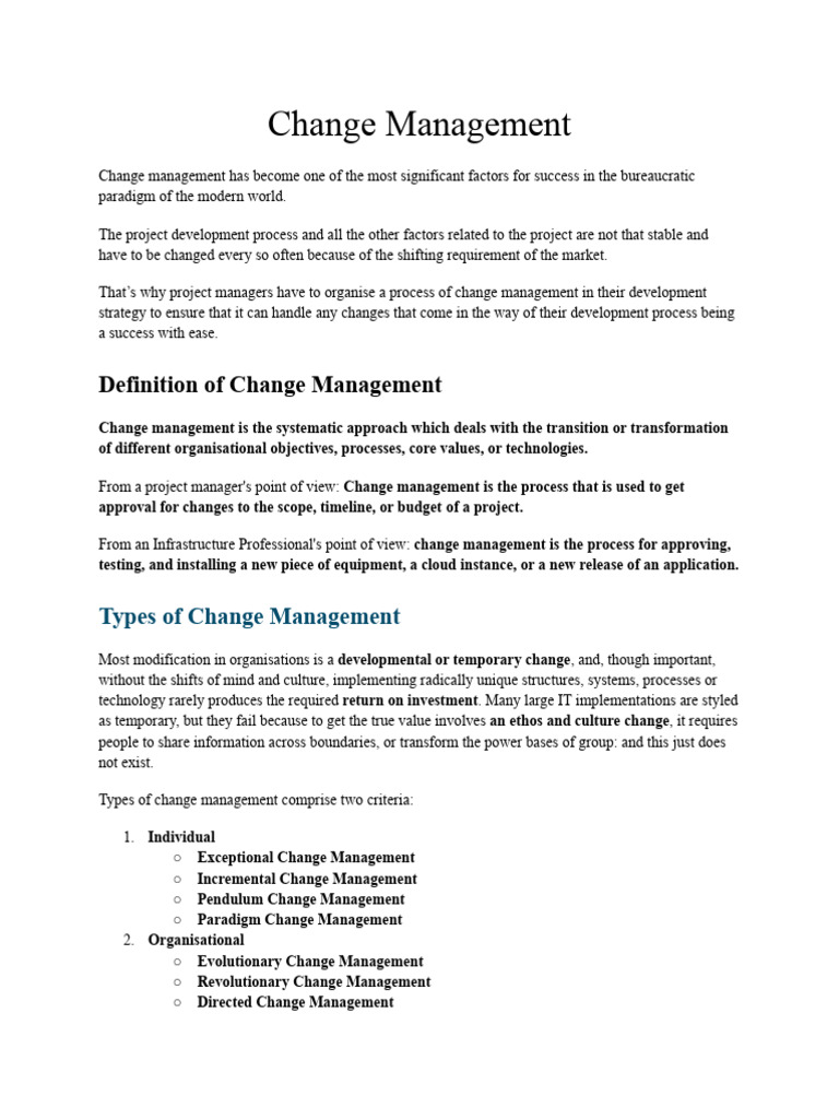 Change-Management-PDF | PDF | Change Management | Communication