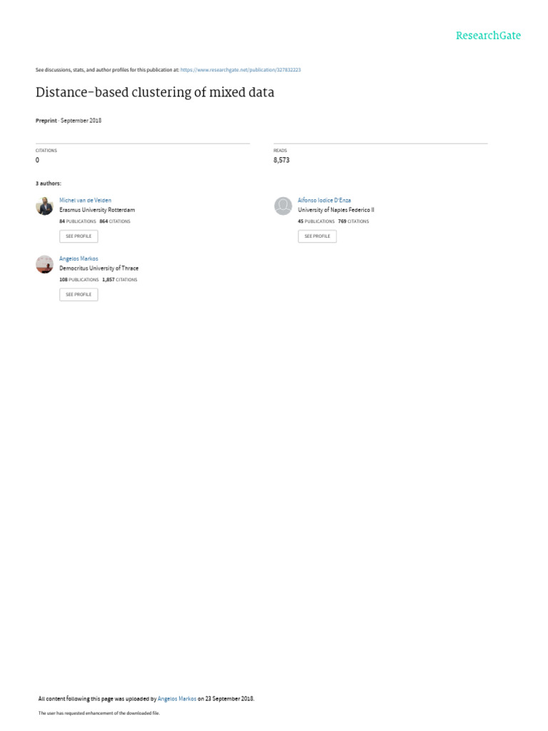 Clustering Mixed Data Revised | PDF | Cluster Analysis | Principal Component Analysis