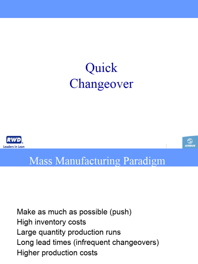 Quick Change-Over (Airbus 1) | PDF | Manufactured Goods | Business Process