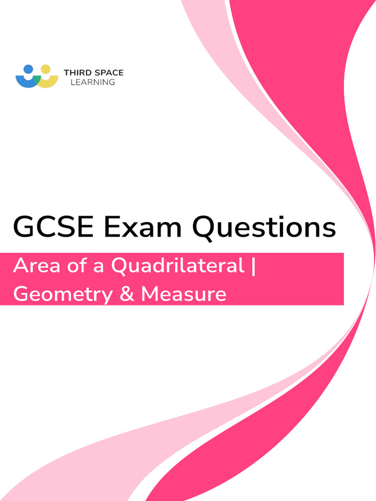 GCSE Exam Questions Area of A Quadrilateral | PDF | Area