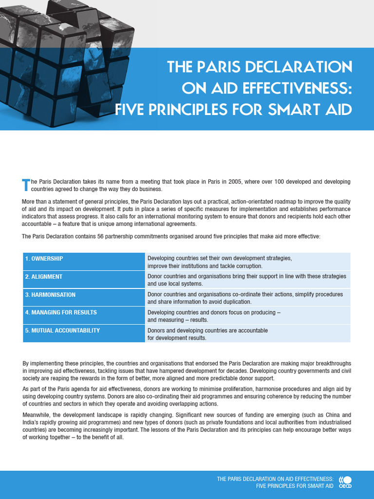 Paris Declaration On Aid Effectiveness | Download Free PDF | Aid ...