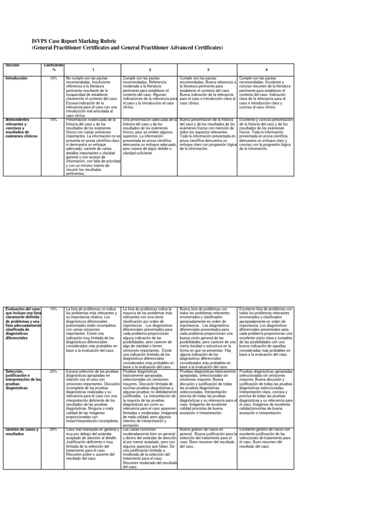 Marking Rubrics ES | PDF | Pensamiento