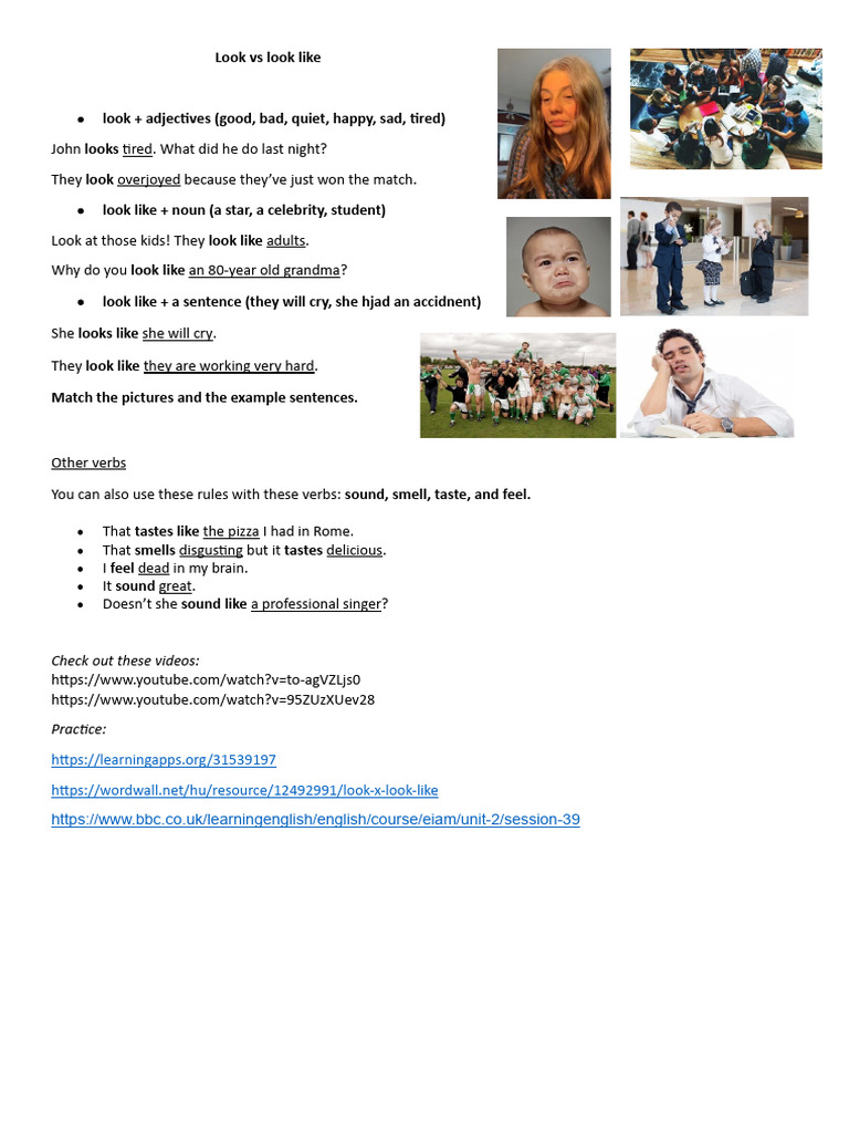 Look Vs Look Like | PDF