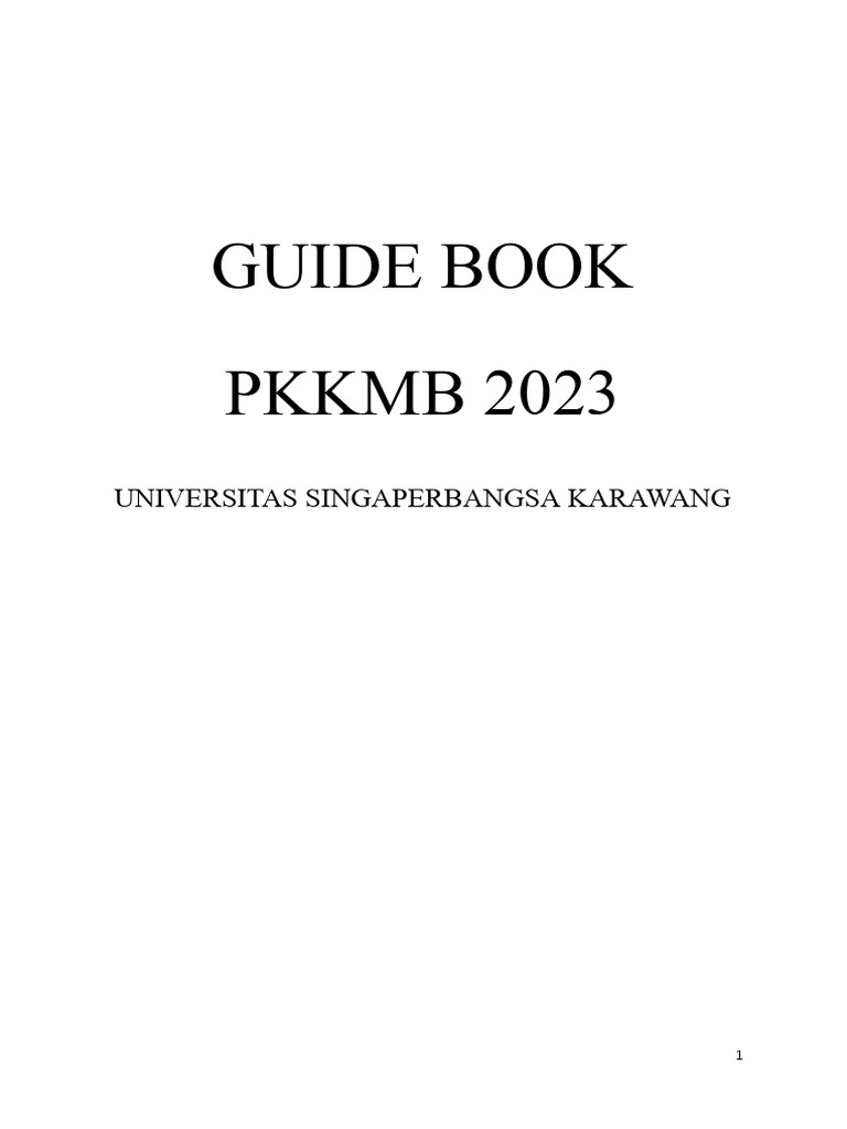 Guide Book PKKMB Unsika 2023-2 | PDF
