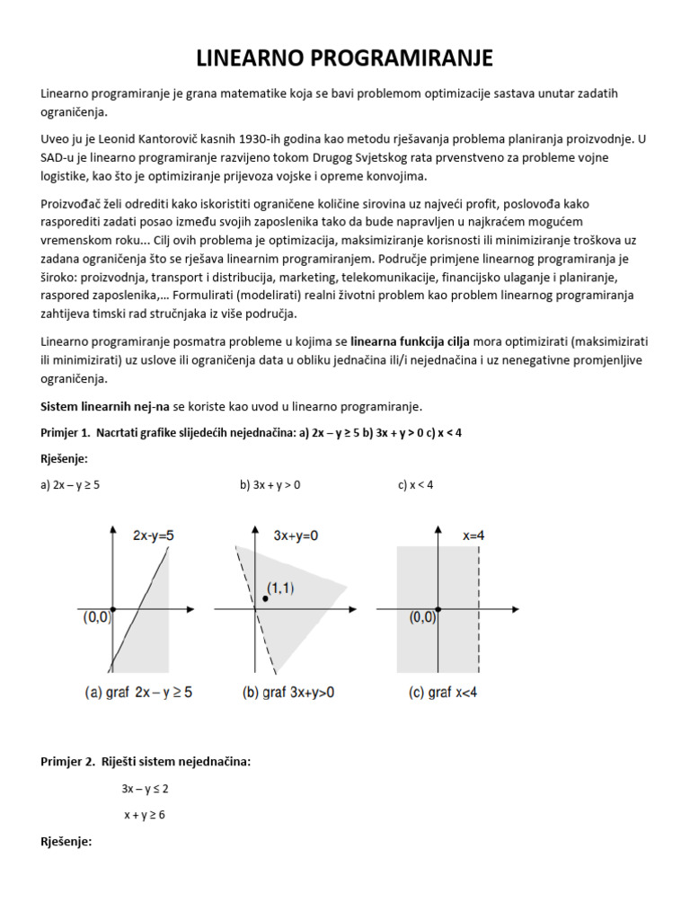1.+linearno Programiranje | PDF