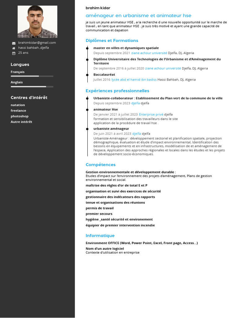 CV 2023-10-14 Brahim Kidar | PDF | Art | Computers
