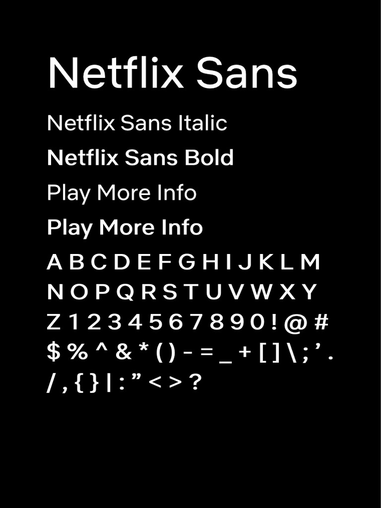 Netflix Sans | PDF