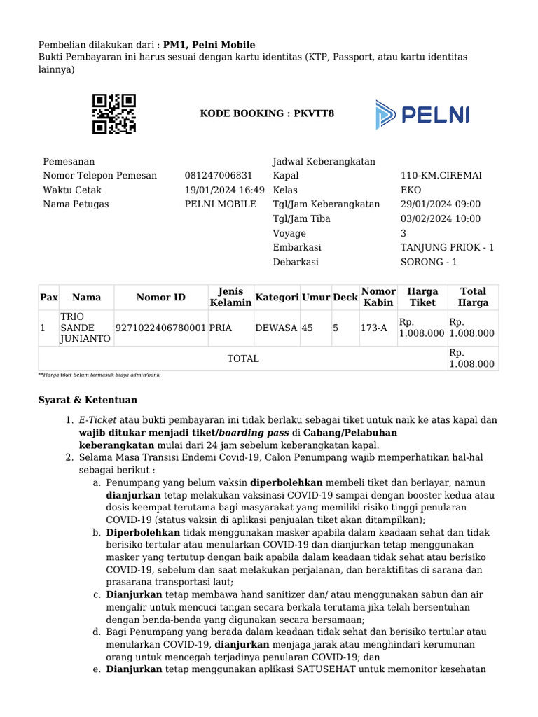 Eticket PKVTT8 | PDF