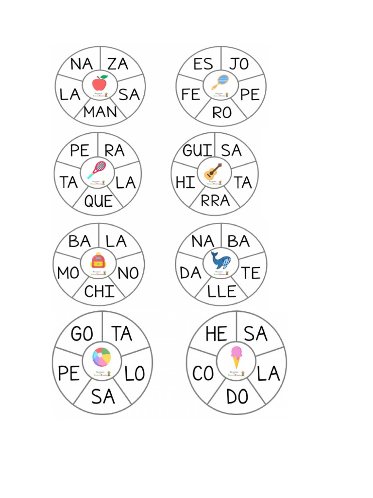 Ruedas de Silabas | PDF